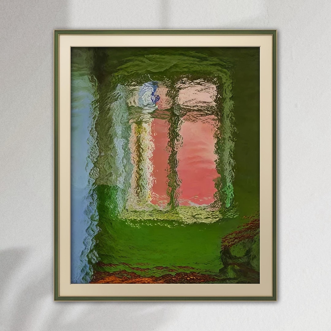 Hand-painted Window Oil Painting on Canvas: Abstract Home Decor - Etsy