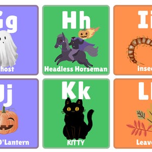Halloween ABC Flashcards! Learning Tools, Homeschooling, Neurodivergent ...