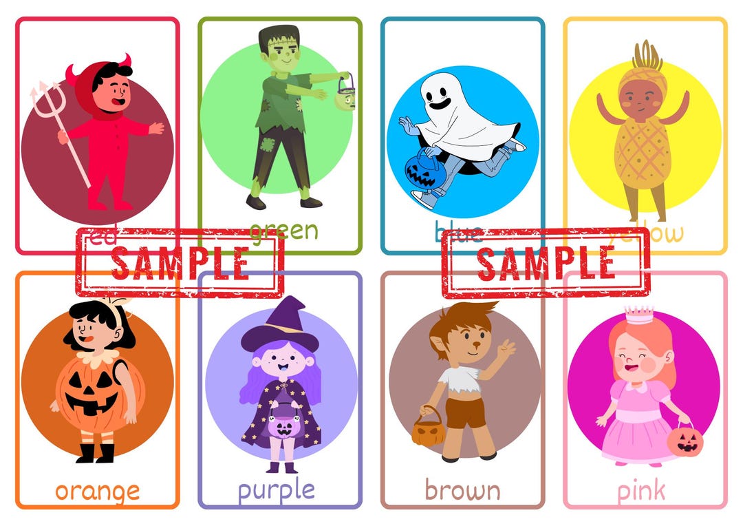 Halloween Colors Flashcards! Learning Tools, Homeschooling ...