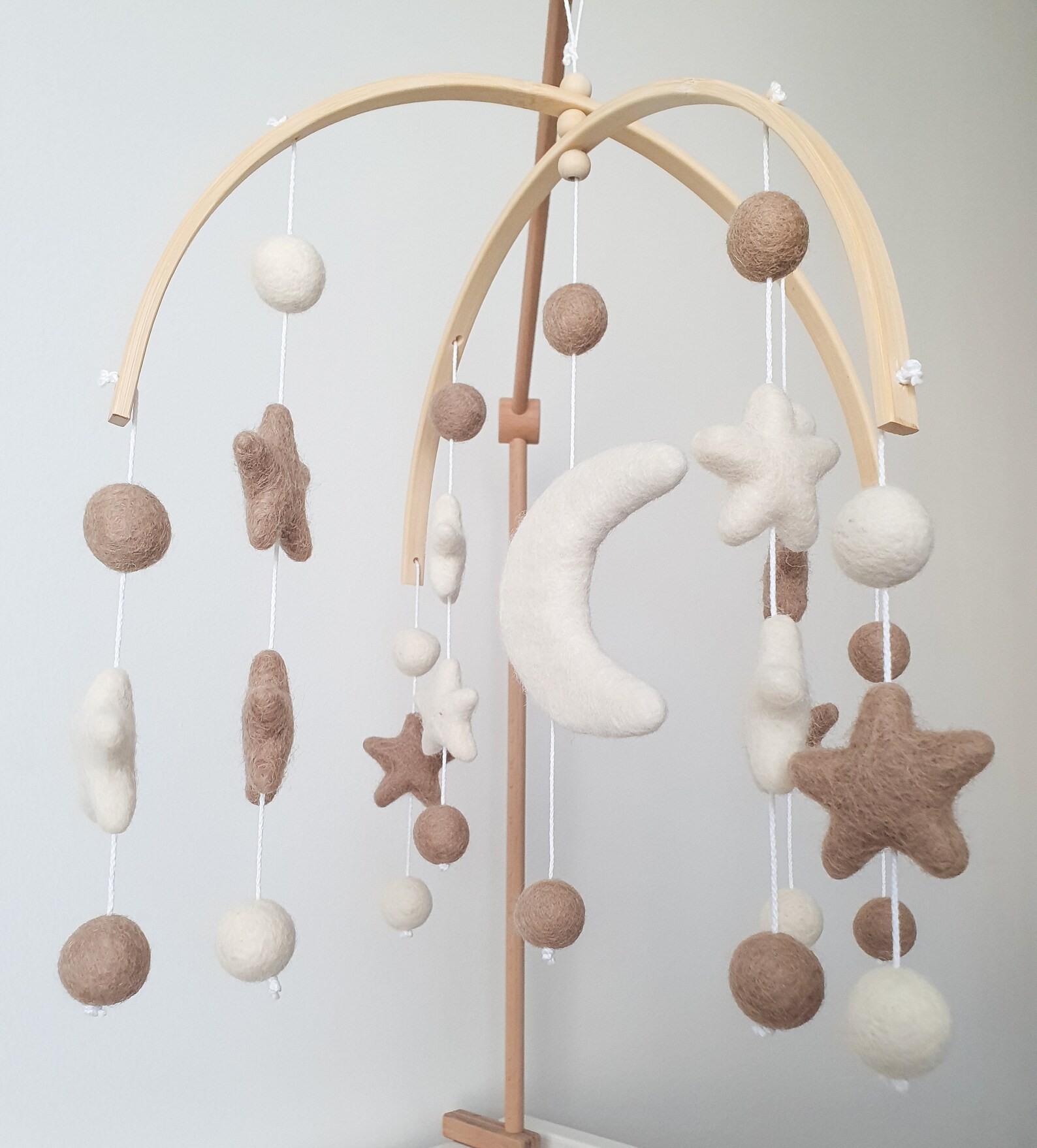 Moon and Stars Baby Mobile | Nursery Mobile | Crib Mobile | Handmade ...