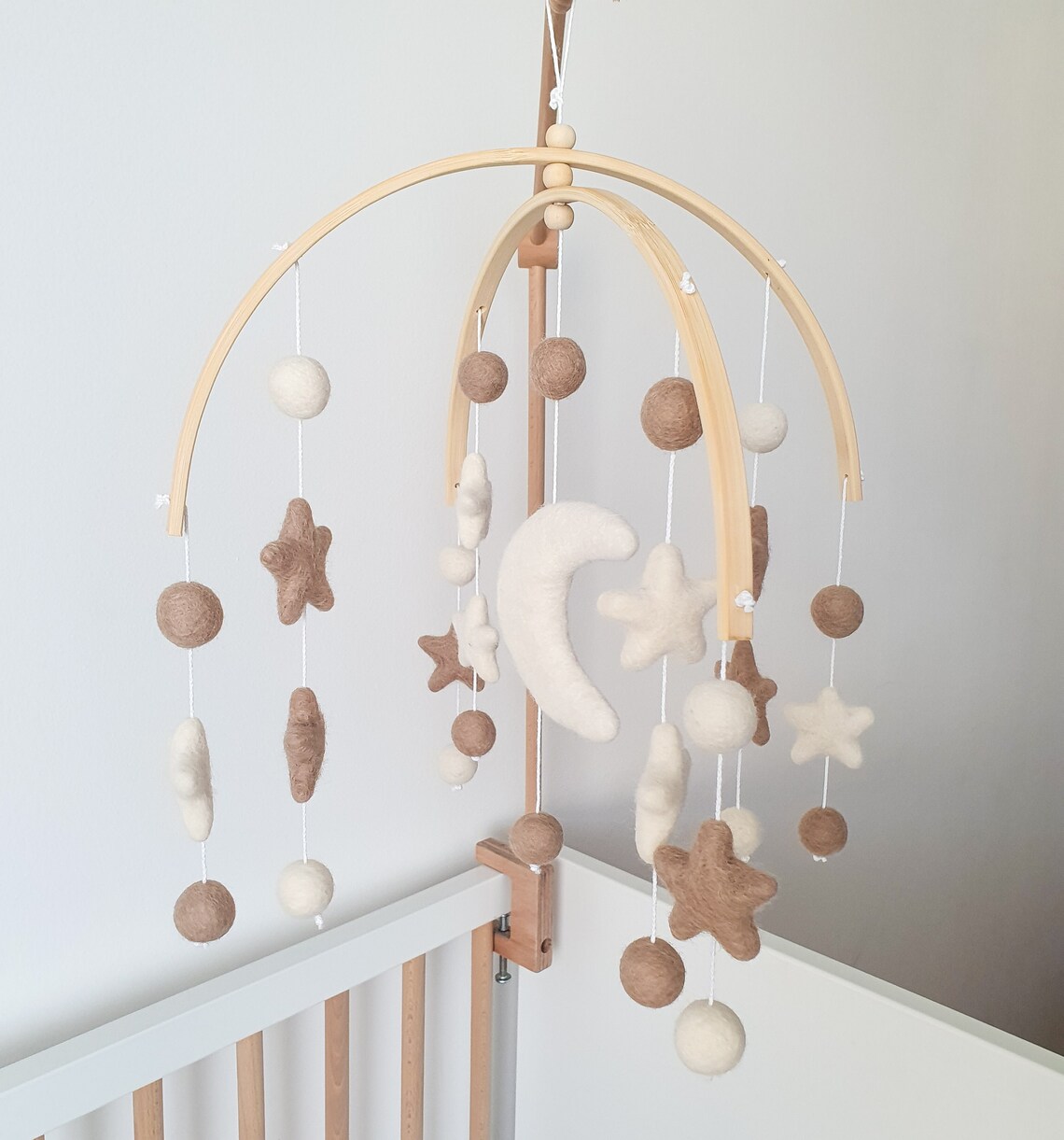Moon and Stars Baby Mobile | Nursery Mobile | Crib Mobile | Handmade ...