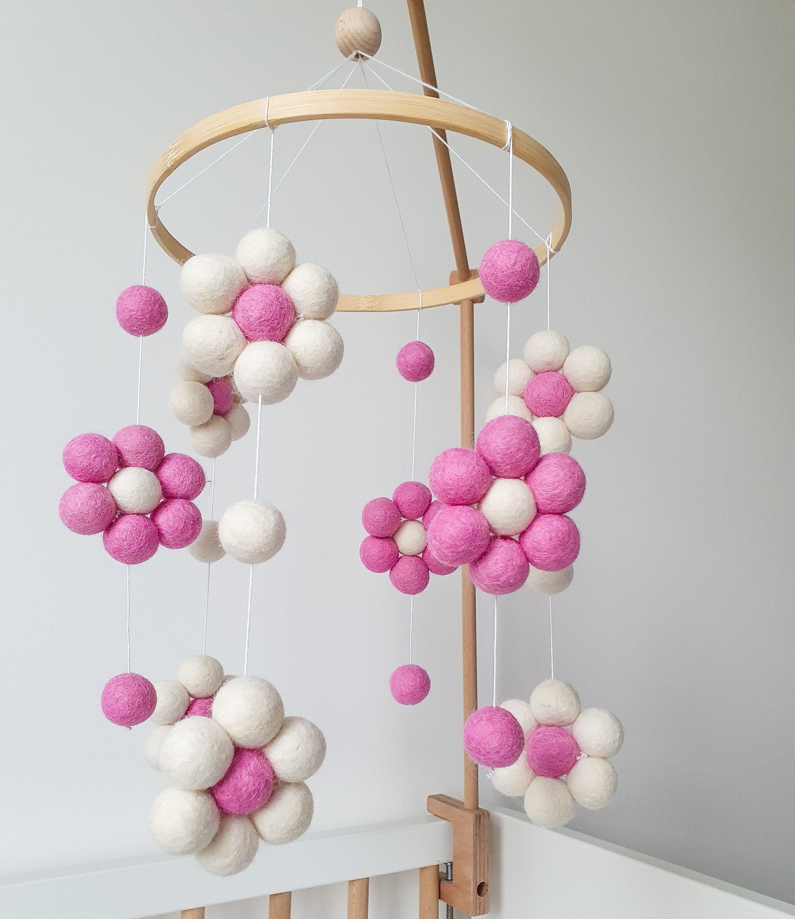 Flower Baby Mobile Daisy Nursery Mobile Crib Mobile Handmade Baby ...