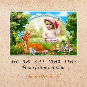 Baby Frame Templatebaby Cartoon Template Photo Template - Etsy