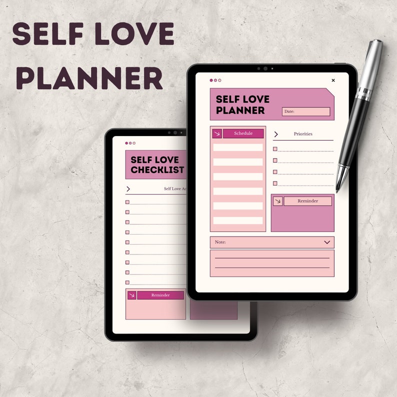 Love Planner |concept Workbook| Self Love & Care Journal|mindfulness ...