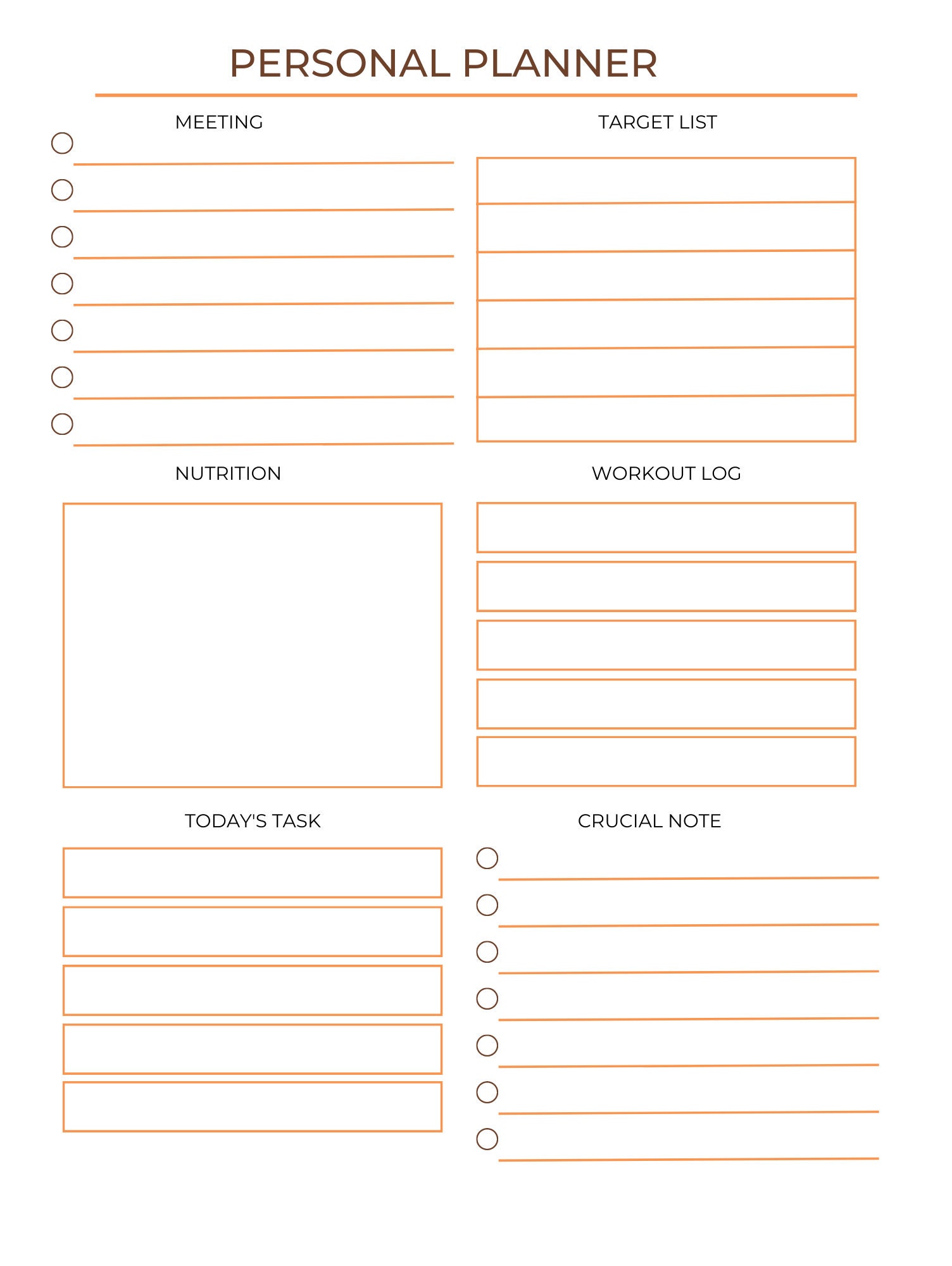 Personal Planner| Printable Planner| Daily Weekly Monthly Planner| Goal ...