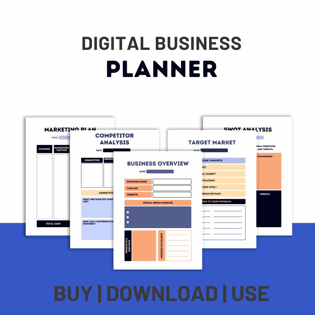 Digital Product | Digital Planner | Digital Business Planner ...