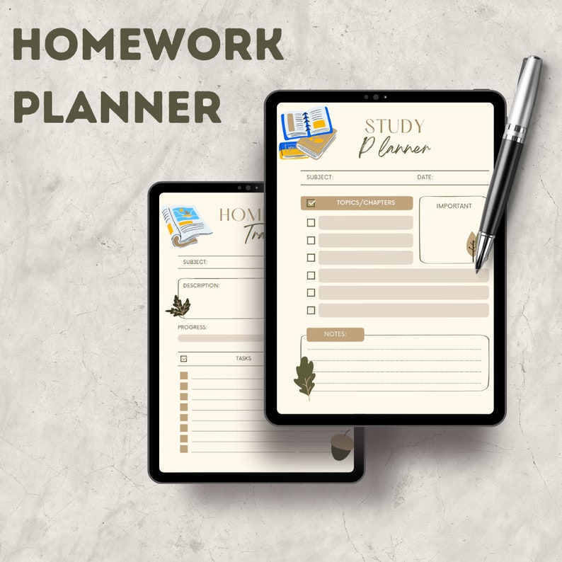 Assignment Tracker| Homework Planner| College Assignment| A4 A5 US ...