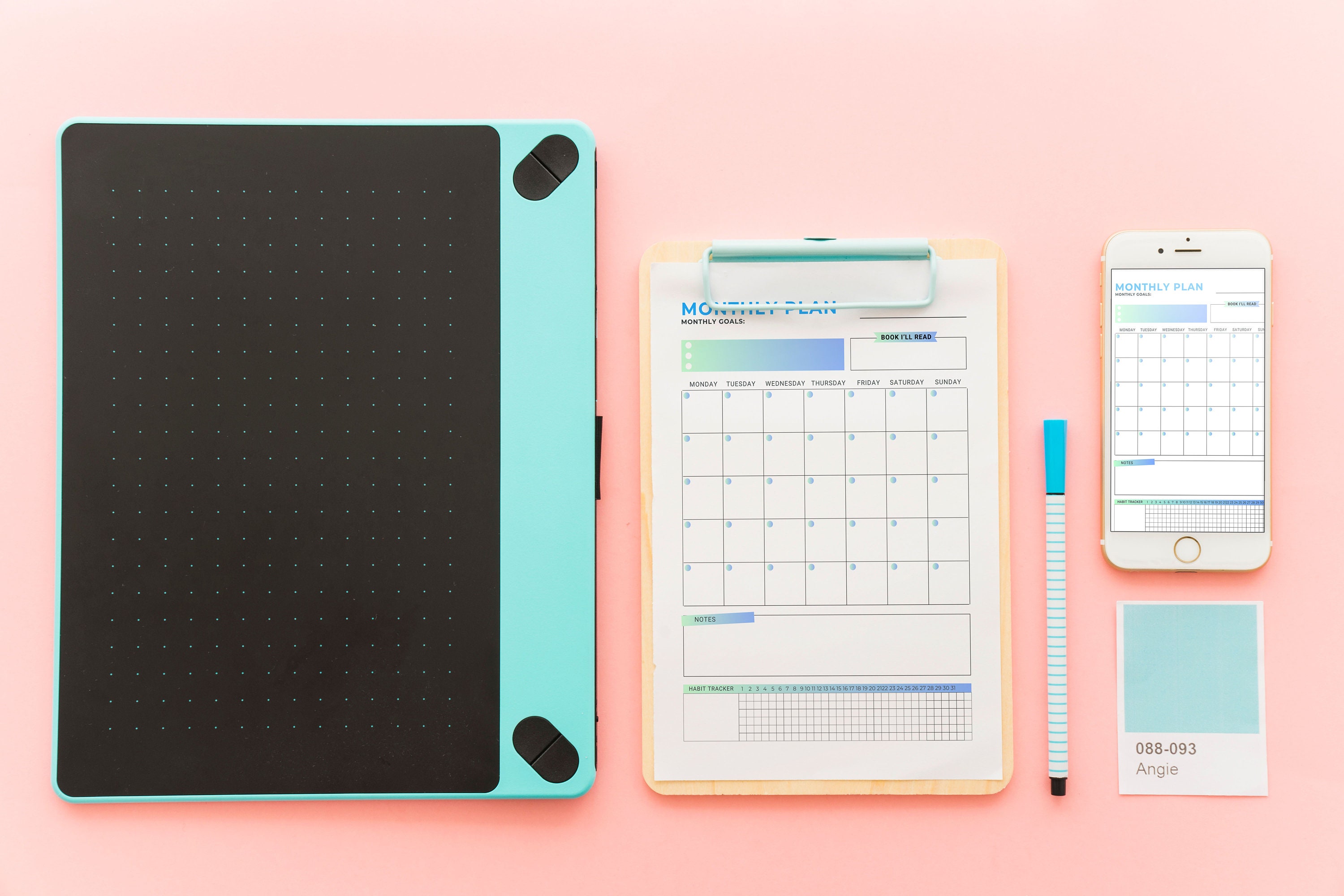 Monthly Planner | Digital Product | Digital Planner | Monthly Tracker ...