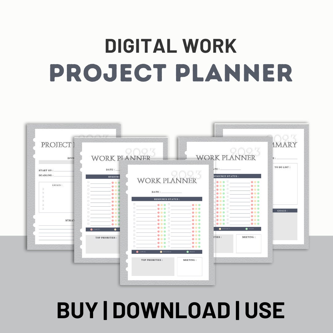 Digital Project Planner for Goodnotes| Action Steps| Notes Brain ...