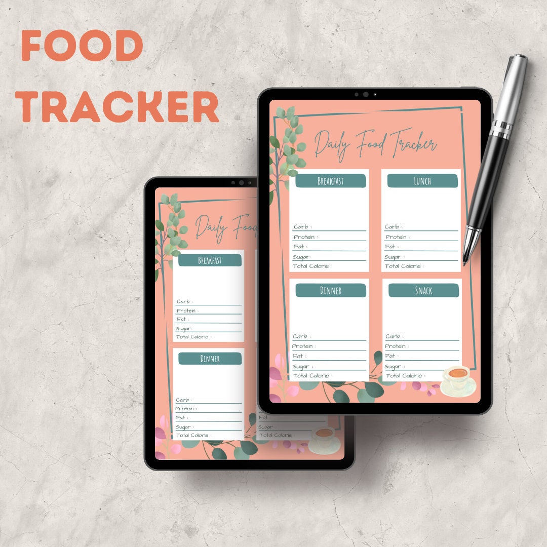 Editable Food Journal Printable| Fillable Food Tracker| Food Log| Food ...