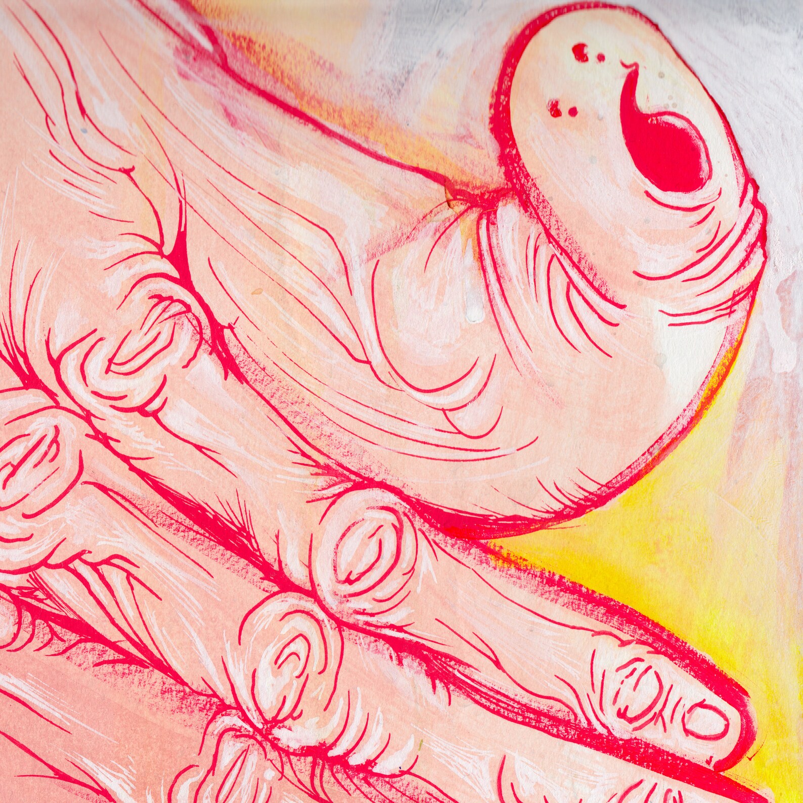 Original Artwork, slap Illustration, Handmade Painting, Hand Drawing ...