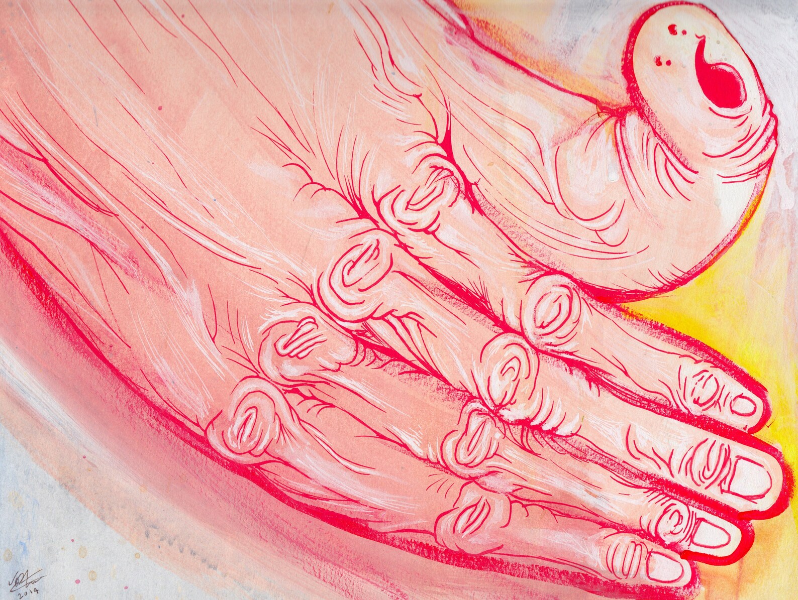 Original Artwork, slap Illustration, Handmade Painting, Hand Drawing ...