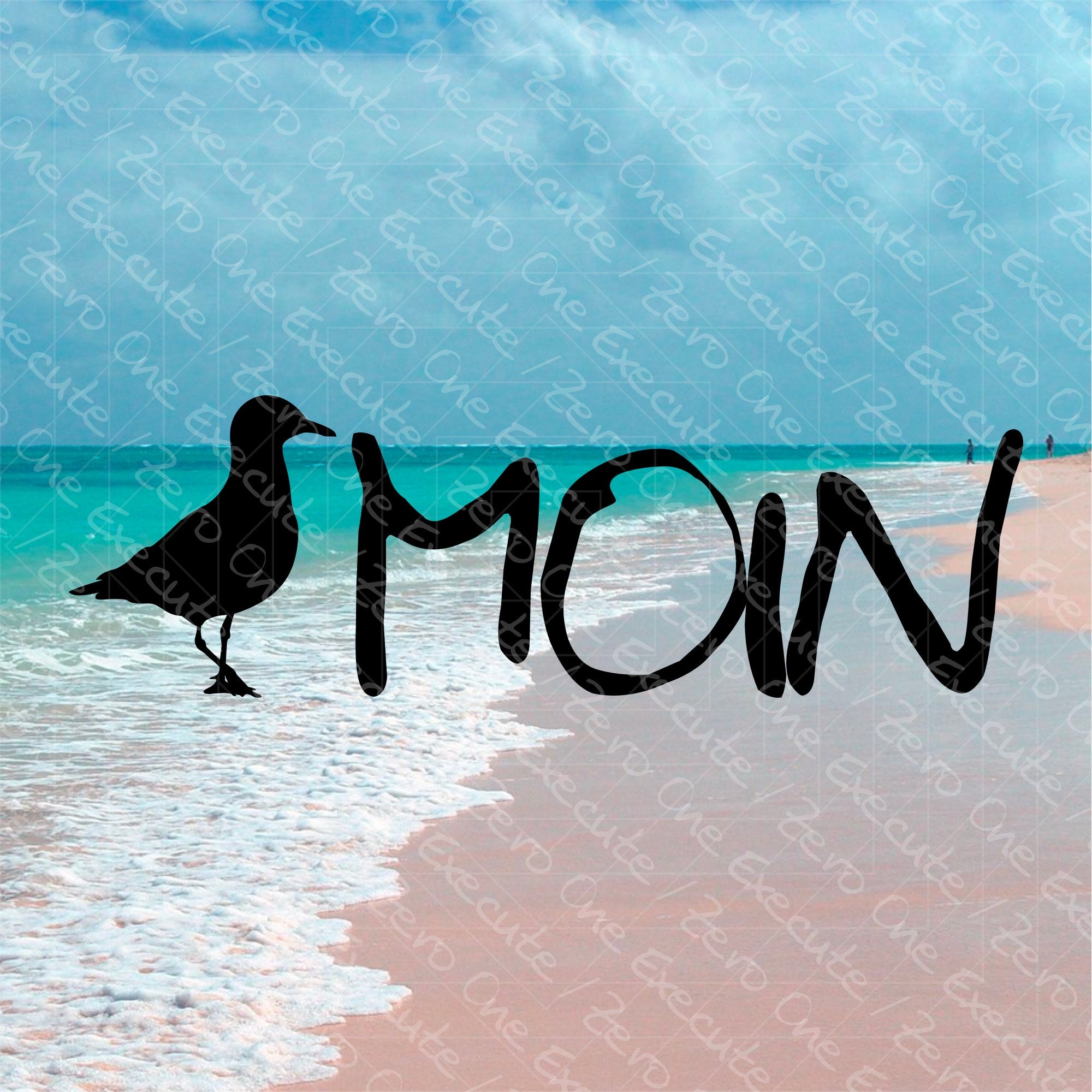 Moin mit Möwe | deutsche Begrüßung im Norden | 6 Varianten | digitaler ...