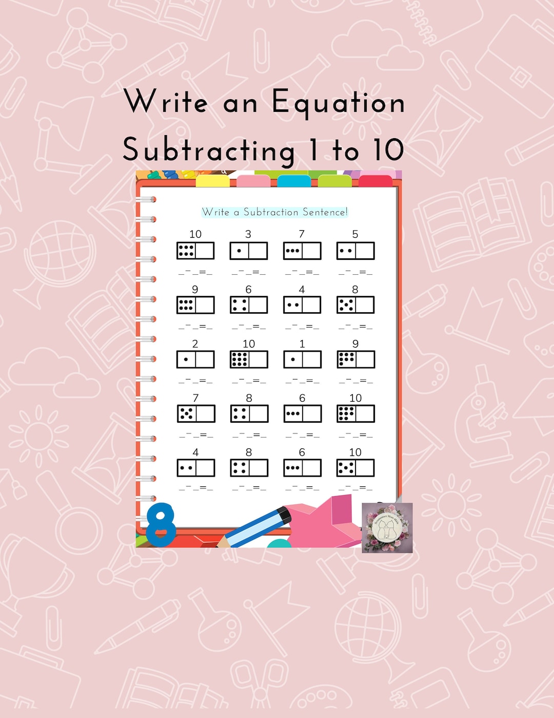 Write A Subtraction Sentence Worksheet Printable Math Etsy write-a-subtraction-sentence-worksheet-printable-math-etsy