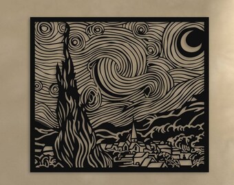 Starry Night Metal Wall Art Handcrafted Celestial Décor for - Etsy