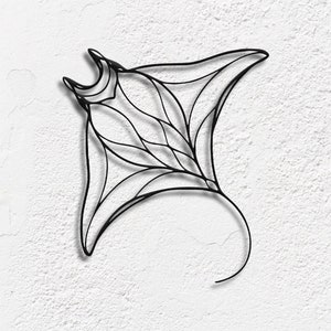 Stingray Theme Metal Wall Sign , Stingray Metal Wall Decor , Marine ...