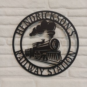 Personalized Railroad Metal Wall Sign Custom Train Metal - Etsy