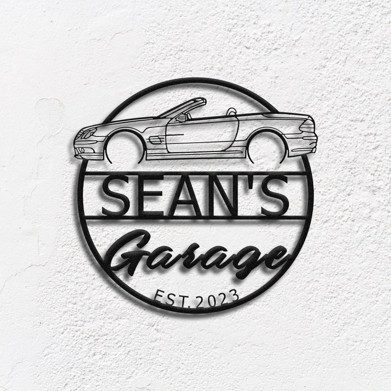 Custom SL R230 Metal Wall Sign: Personalized Garage Decor - Etsy