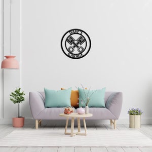 Custom Engine Theme Metal Wall Art , Piston Theme Metal Sign , Custom ...