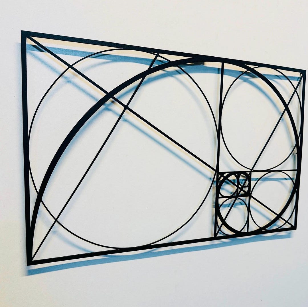 Golden Ratio Theme Metal Wall Art , Golden Ratio Theme Wall Sign ...
