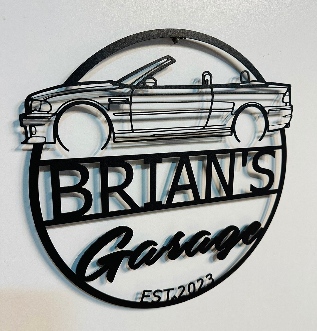 Custom E46 M3 Convertible Theme Metal Wall Sign , Custom E46 M3 Metal ...
