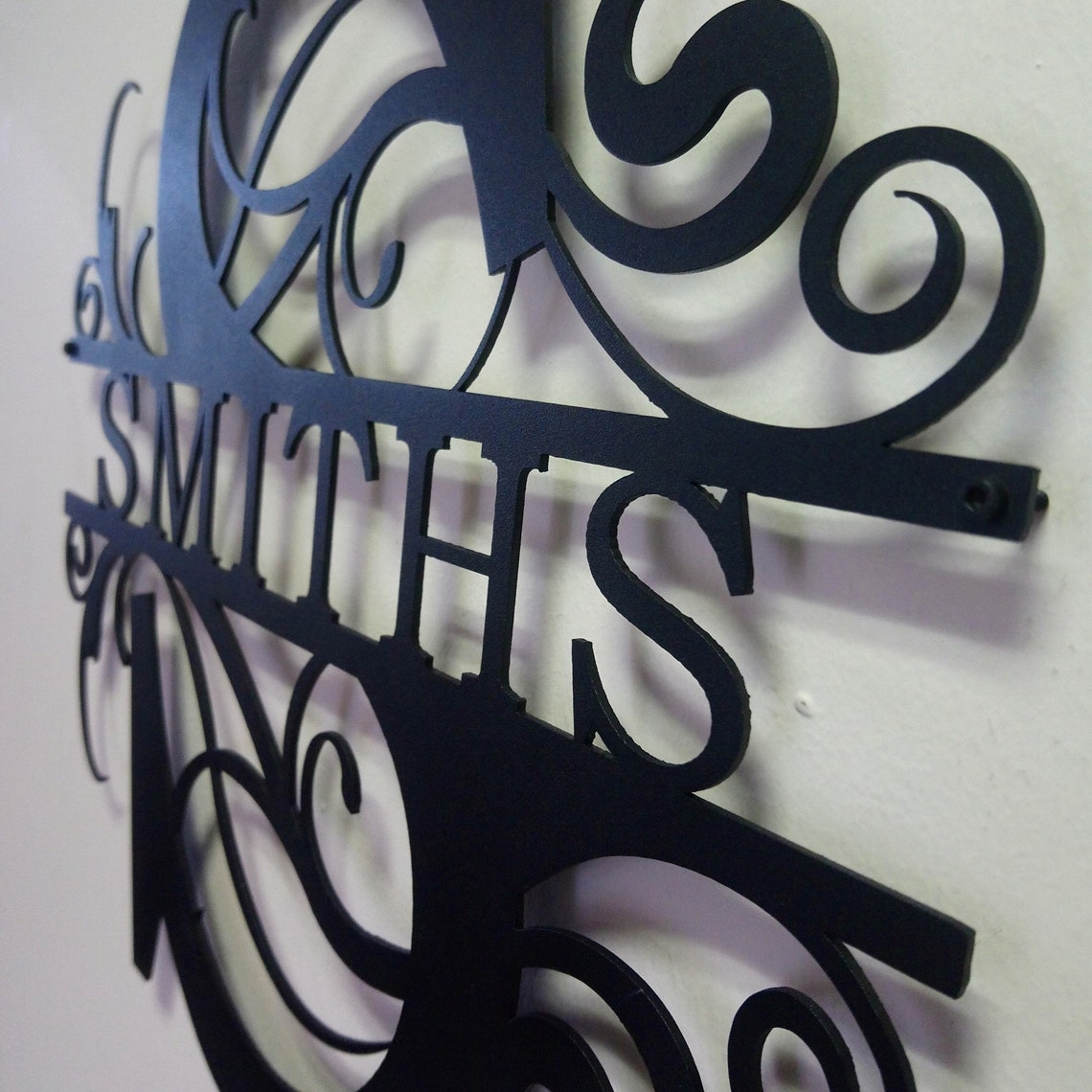 Family Name Metal Wall Sign Metal Monogram Wall Art | Etsy