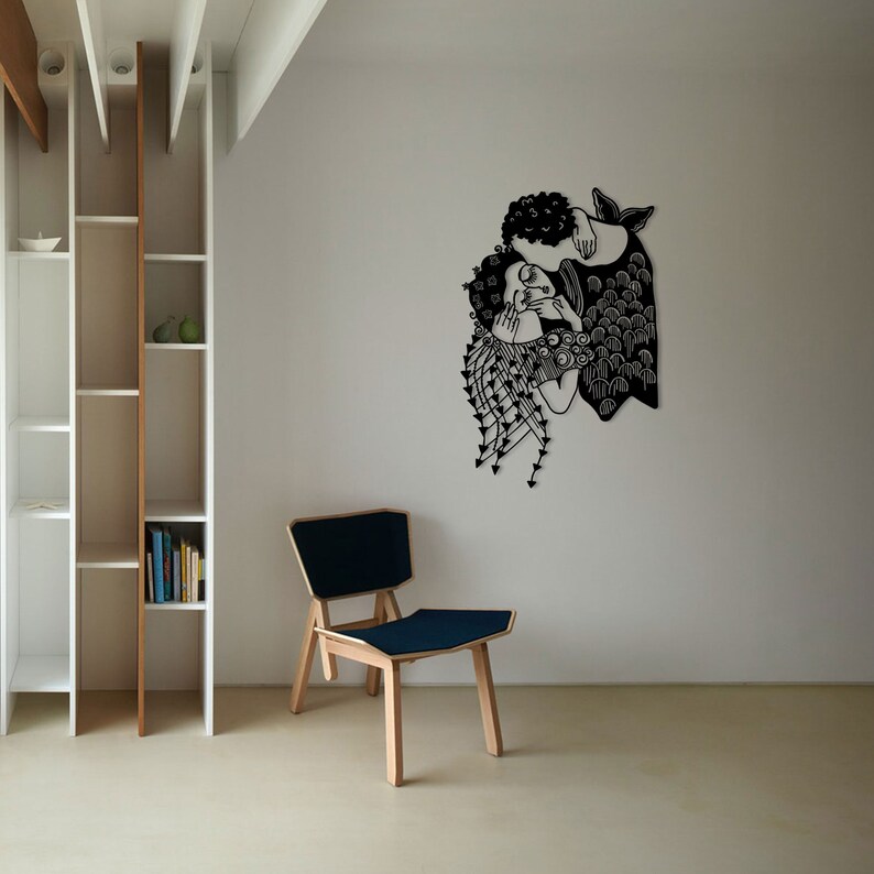 Klimt Kiss Metal Wall Sign Klimt Kiss Metal Wall Artgustav - Etsy