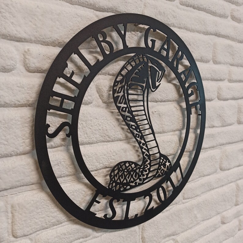Custom Shelby Garage Metal Wall Sign: Cobra Decor - Etsy