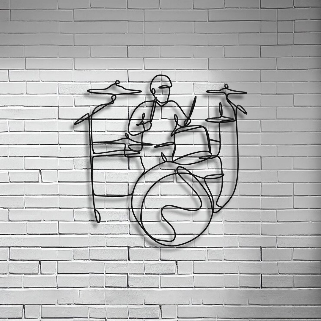 Drums Theme Metal Wall Decor , Drummer Theme Metal Wall Art , Musician ...