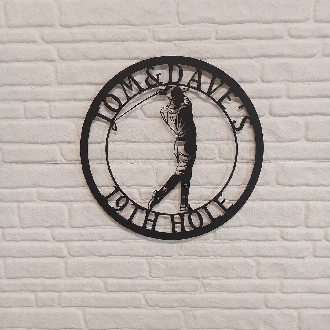 Personalized Golf Sign , Custom Golf Theme Metal Wall Art , Custom Golf ...