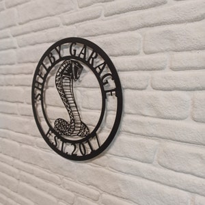 Custom Shelby Garage Metal Wall Sign: Cobra Decor - Etsy