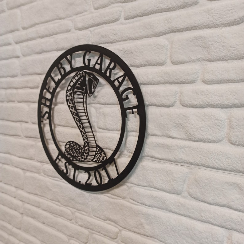 Custom Shelby Garage Metal Wall Sign: Cobra Decor - Etsy