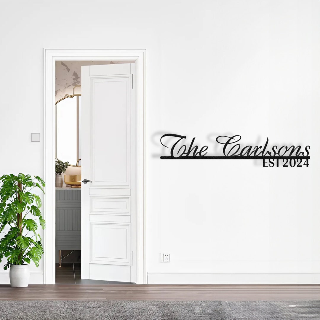 Custom House Entry Sign , Custom Metal Door Sign , Custom Metal Family ...