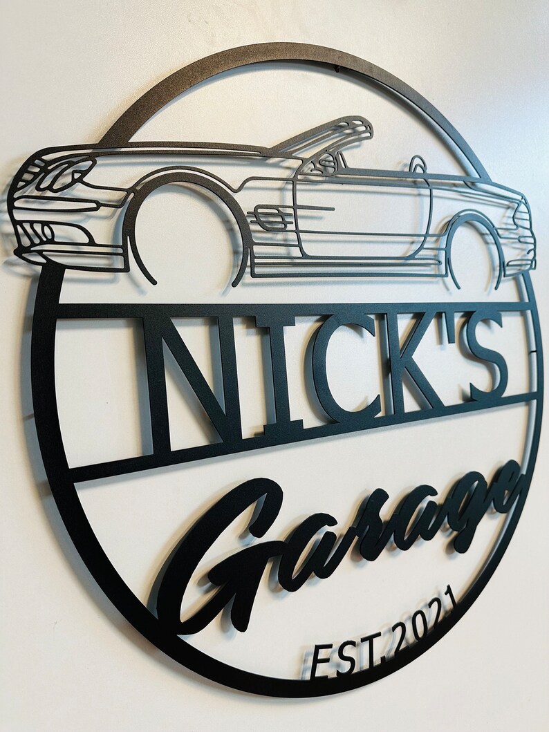Custom SL R230 Metal Wall Sign: Personalized Garage Decor - Etsy