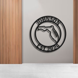 Custom Florida State Sign , Custom State Theme Metal Wall Decor ...