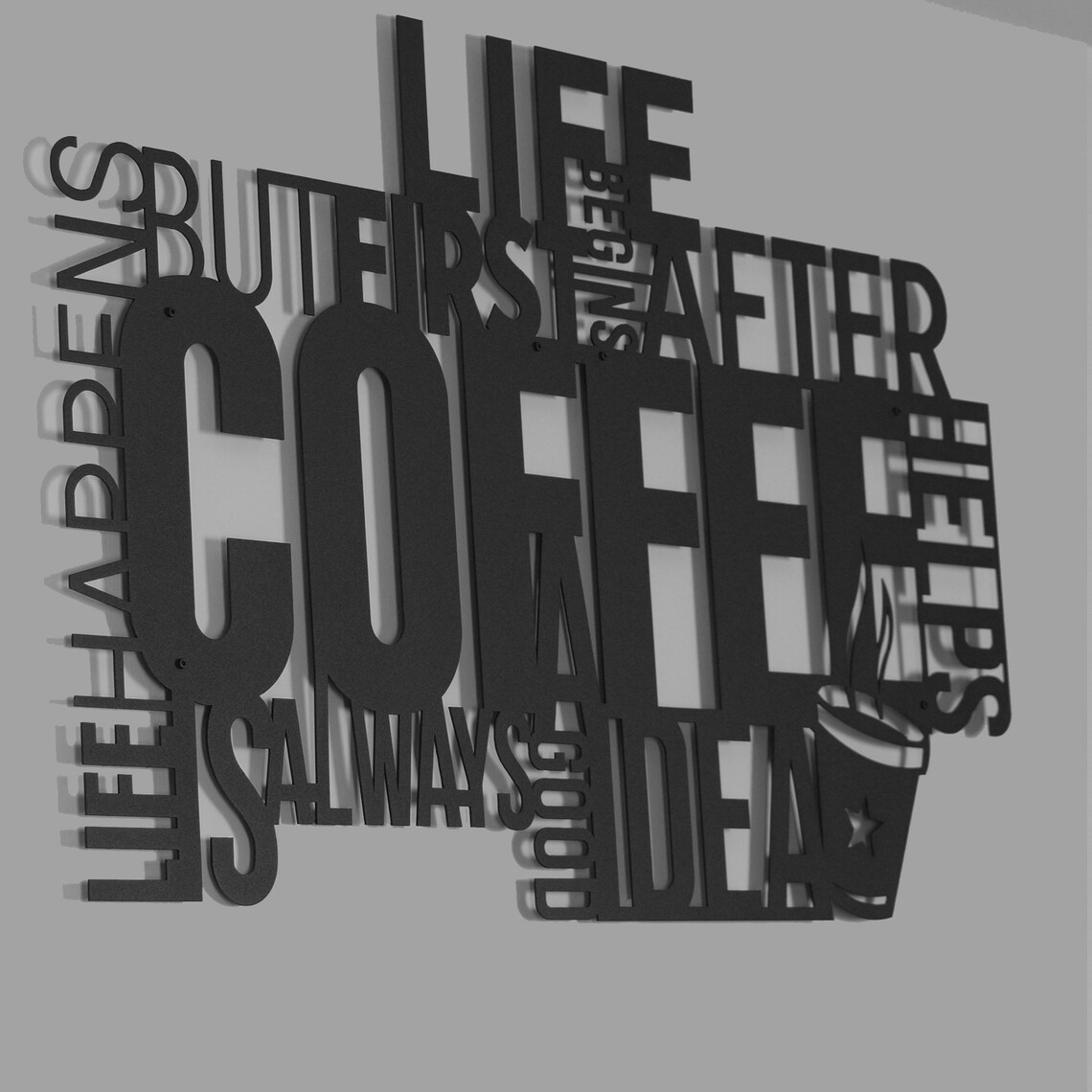 Metal Wall Art Coffee Metal Wall Decor Metal Wall Art Steel | Etsy