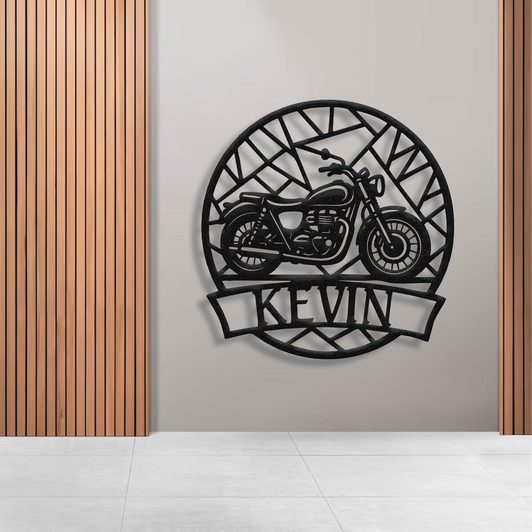 Custom Chopper Motorcycle Metal Sign: Vintage Garage Wall Art - Etsy