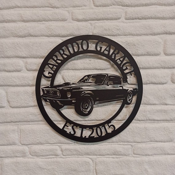 Este Mustang Personalizado Custom 1969 Mustang Mach 1 Theme Metal Wall