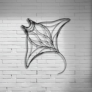 Stingray Theme Metal Wall Sign , Stingray Metal Wall Decor , Marine ...