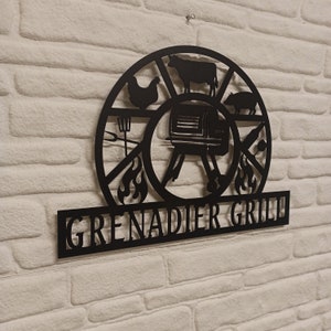 Custom Grill Theme Metal Wall Art , Custom BBQ Sign , Custom BBQ Grill ...
