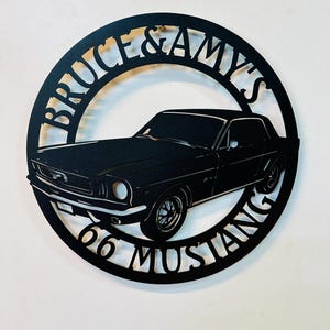Custom 1966 Mustang Theme Metal Wall Sign , Mustang Metal Wall Art ...