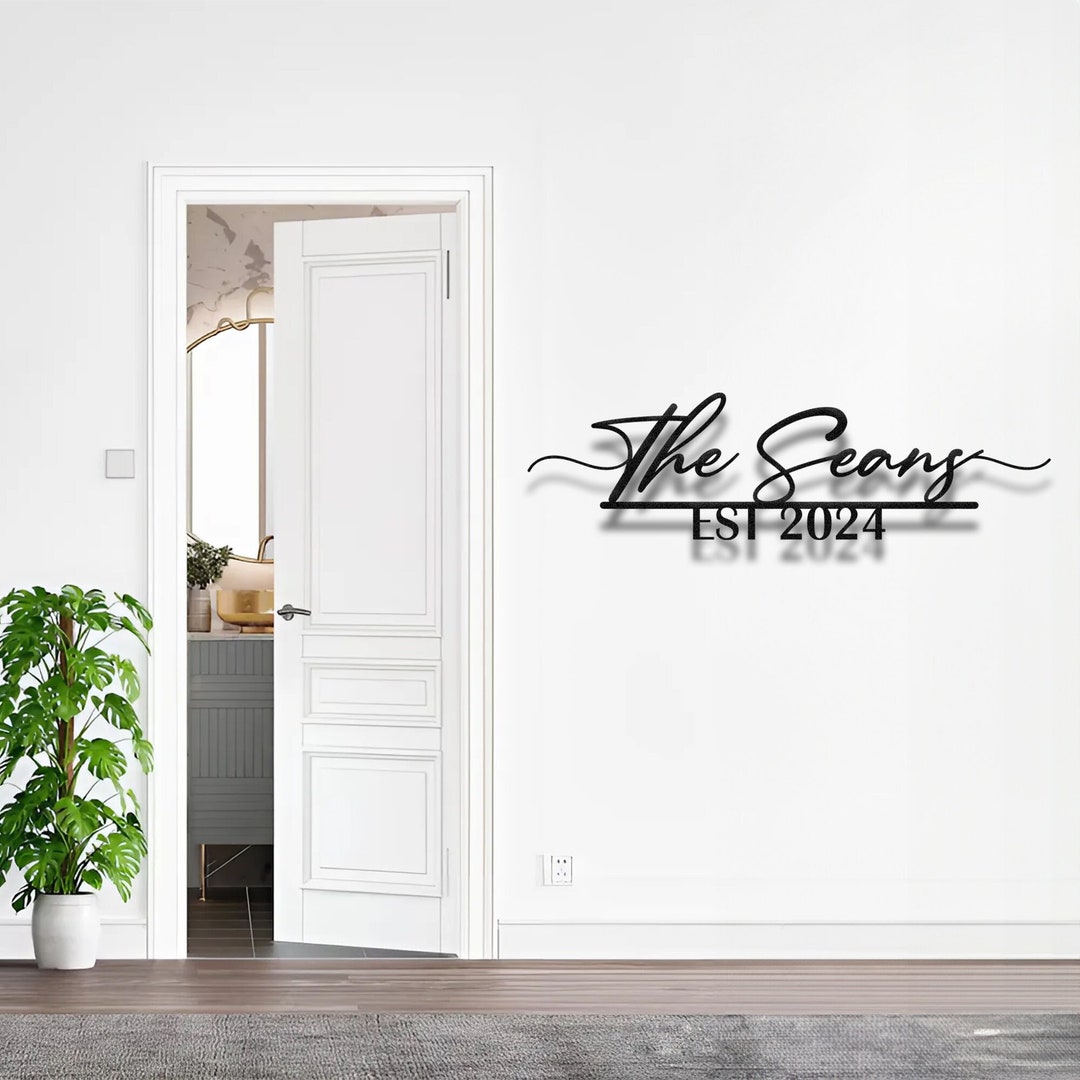 Custom Door Sign , Custom Family Sign , Personalized Monogram Metal ...