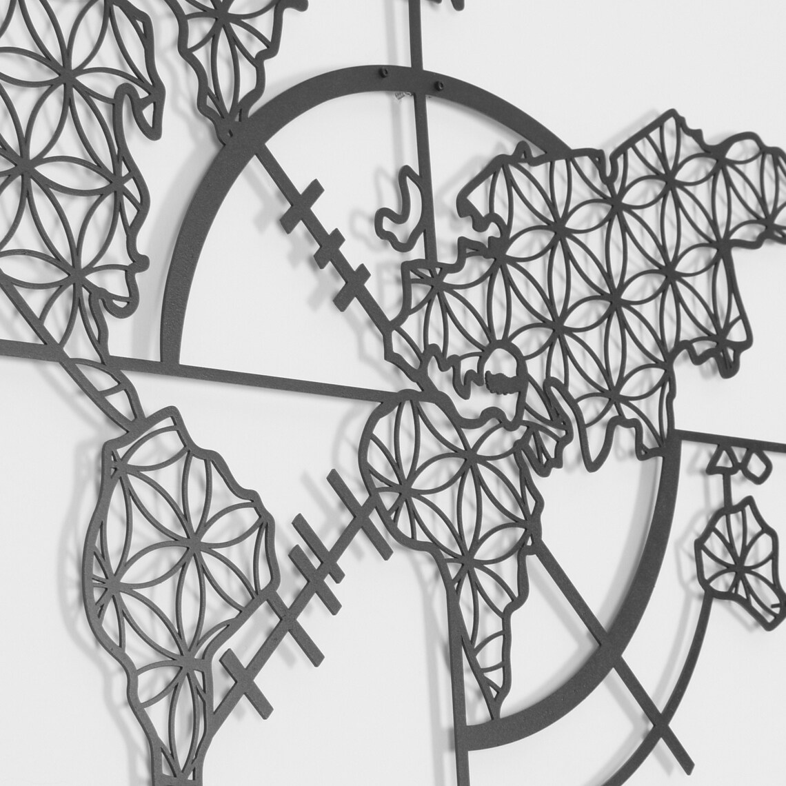 Metal World Map Metal Wall Decor Metal Wall Art Steel World - Etsy España