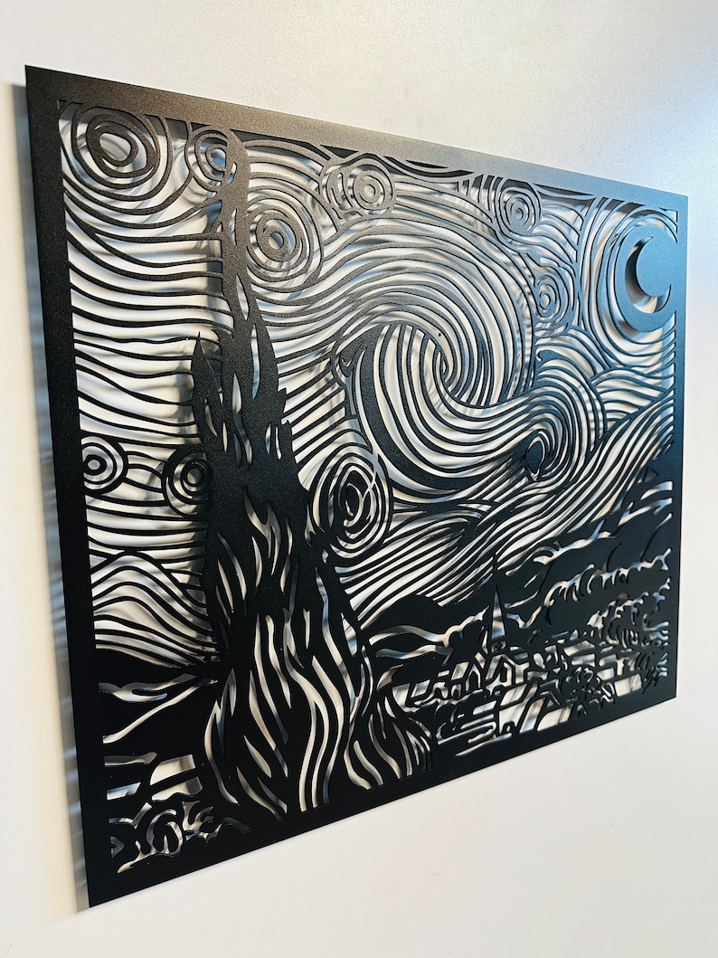 Starry Night Metal Wall Art: Van Gogh Inspired Decor - Etsy