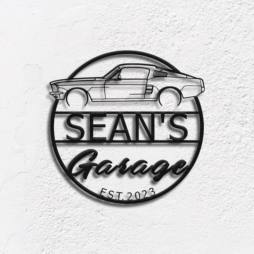 Custom Mustang Gt Fastback 390s Theme Metal Wall Decor , Custom Mustang ...