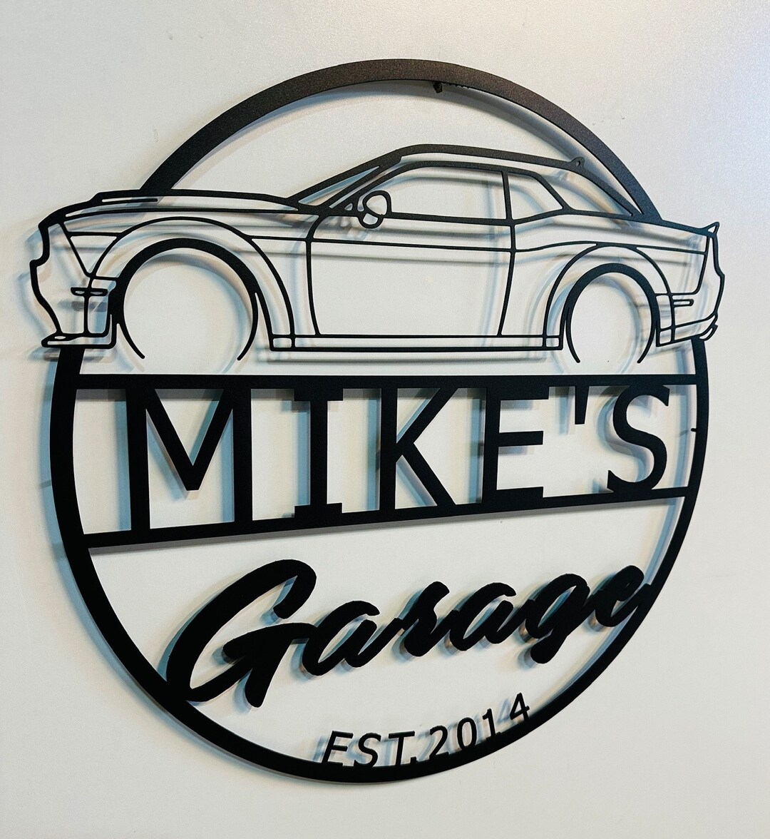 Custom Car Theme Metal Wall Art , Custom Garage Theme Metal Decor ...