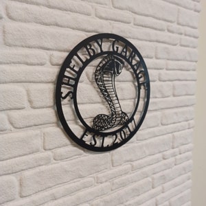 Custom Shelby Garage Metal Wall Sign: Cobra Decor - Etsy