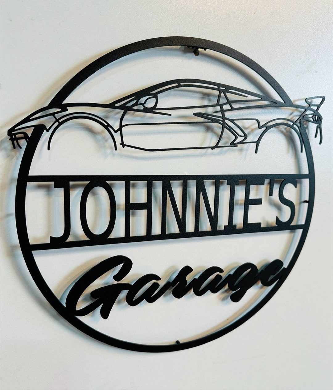 Custom Corvette C8 Stingray Theme Metal Wall Sign , Custom C8 Stingray ...