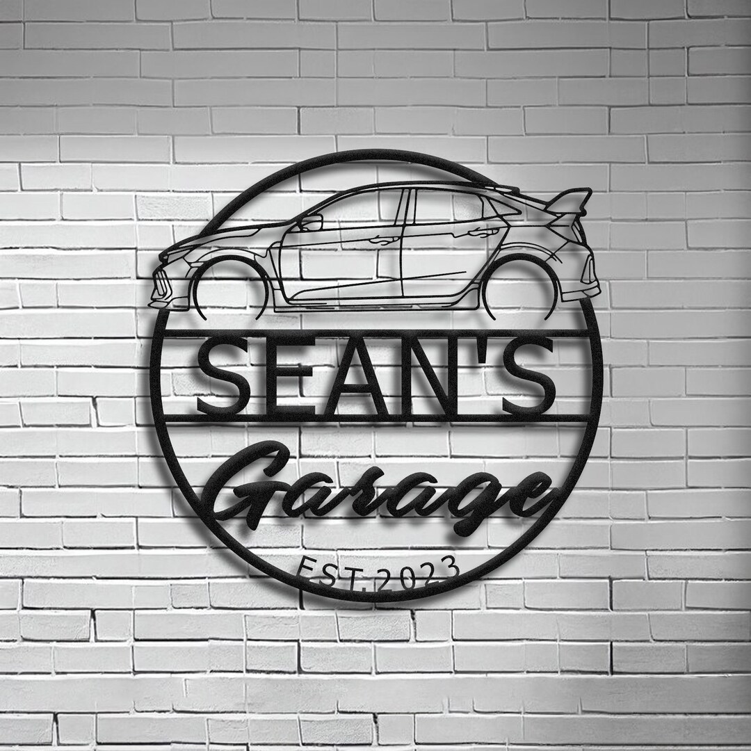 Custom Civic Type R Theme Metal Wall Sign , Custom Civic Type R Metal ...