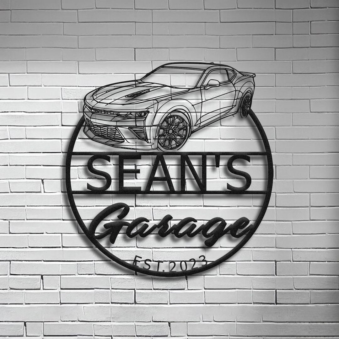 Custom Camaro Theme Metal Wall Sign , Custom Camaro Metal Decor ...